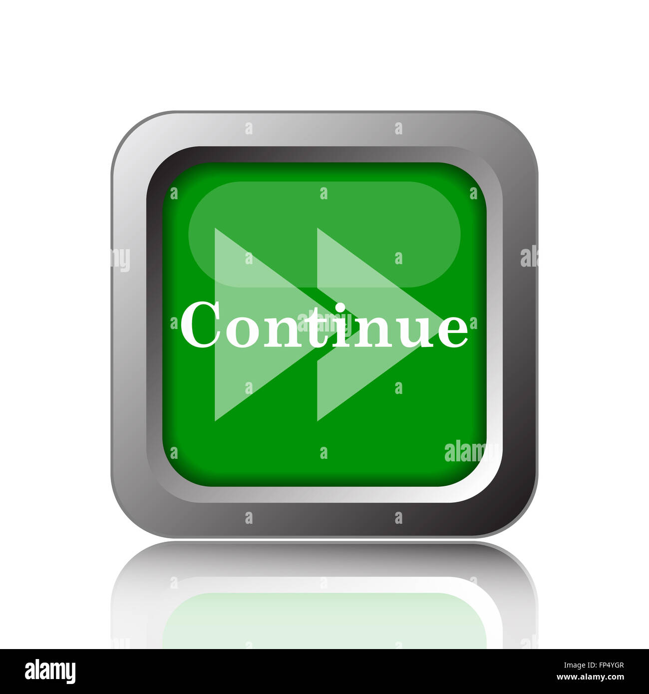 Continue icon. Internet button on black background Stock Photo - Alamy