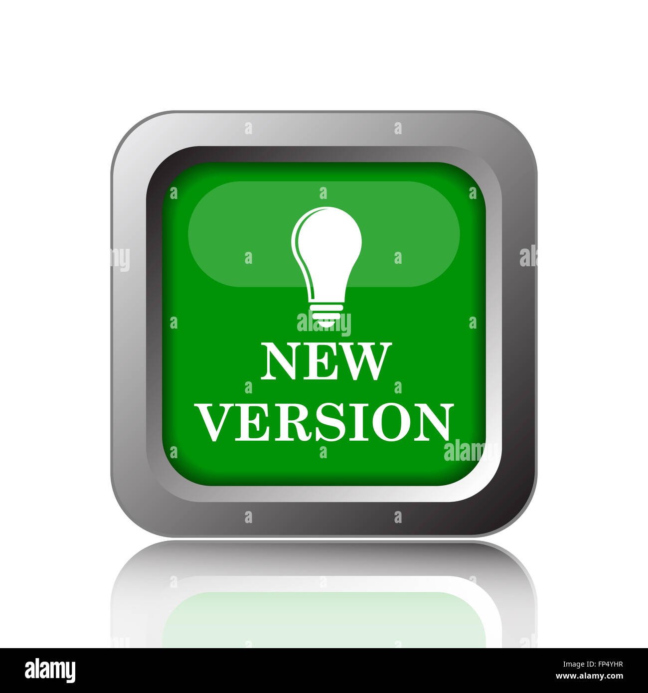 New version icon. Internet button on black background Stock Photo - Alamy