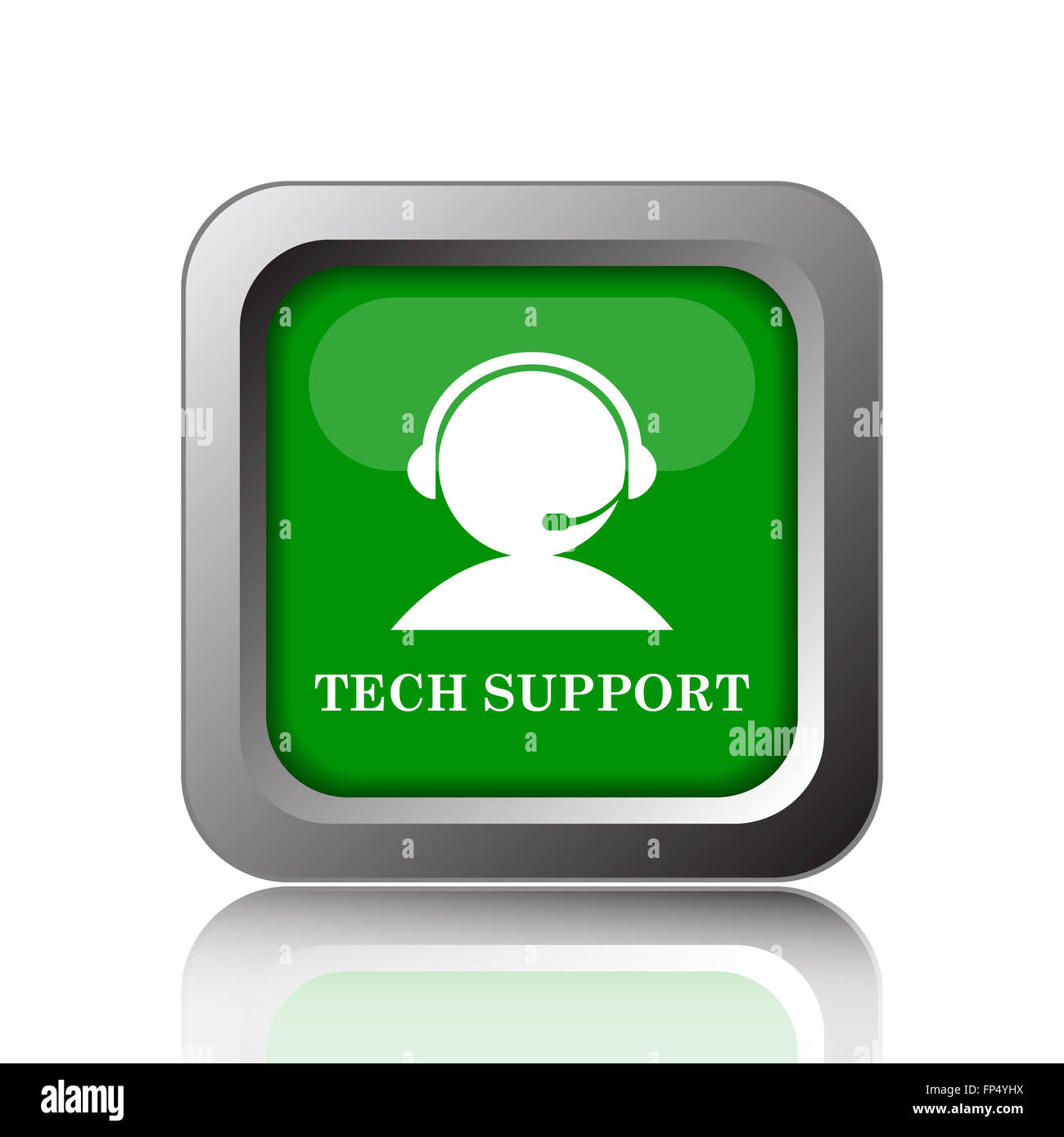 Tech support icon. Internet button on black background Stock Photo - Alamy