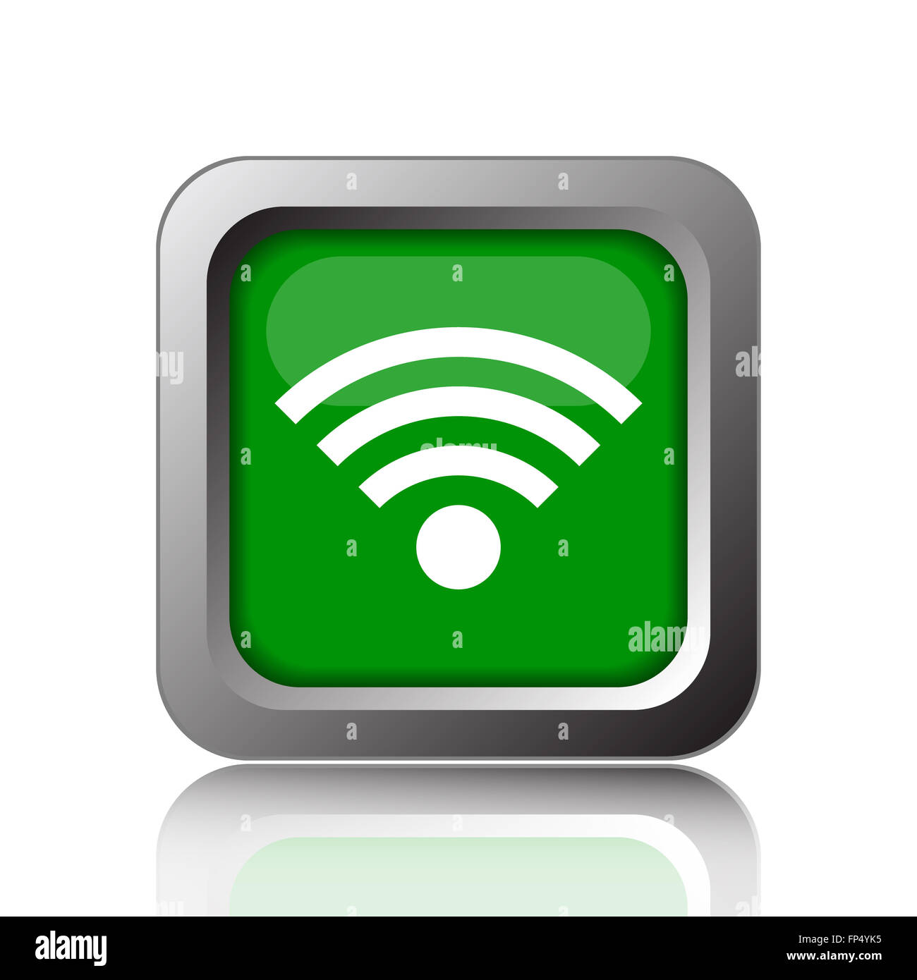 Wireless sign icon. Internet button on black background Stock Photo - Alamy