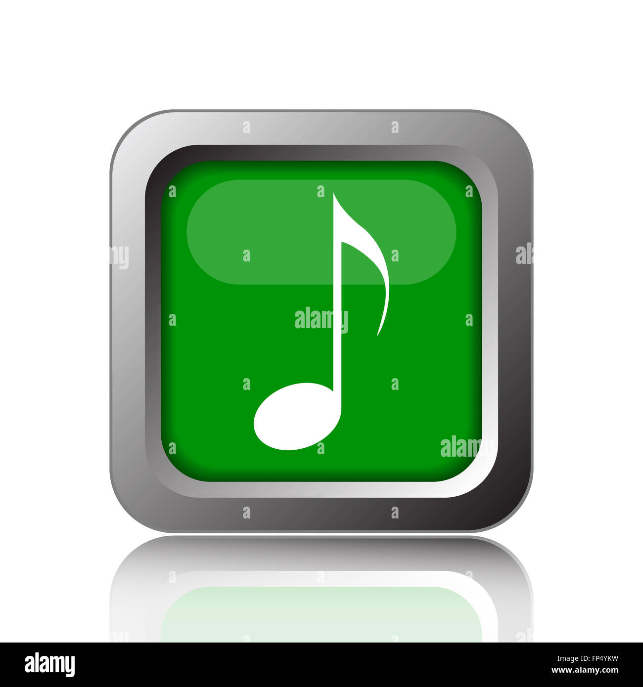 Musical note icon. Internet button on black background Stock Photo - Alamy