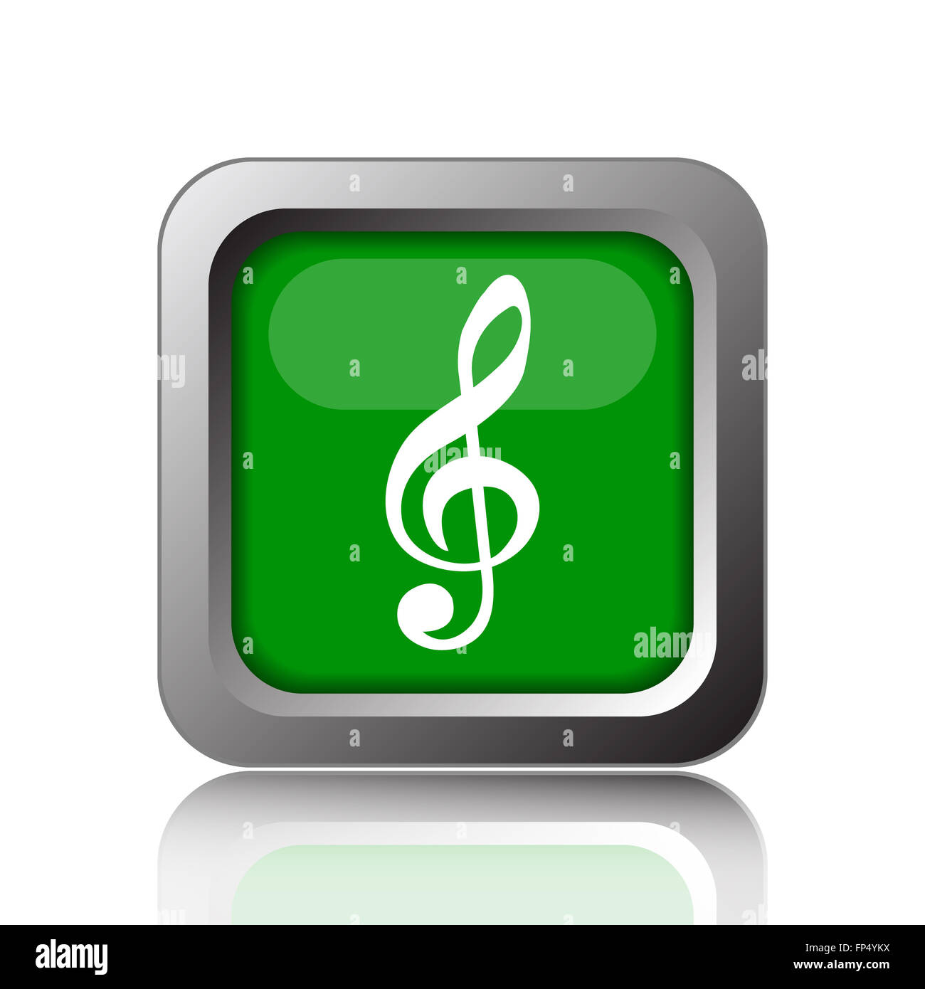 Musical note icon. Internet button on black background Stock Photo - Alamy