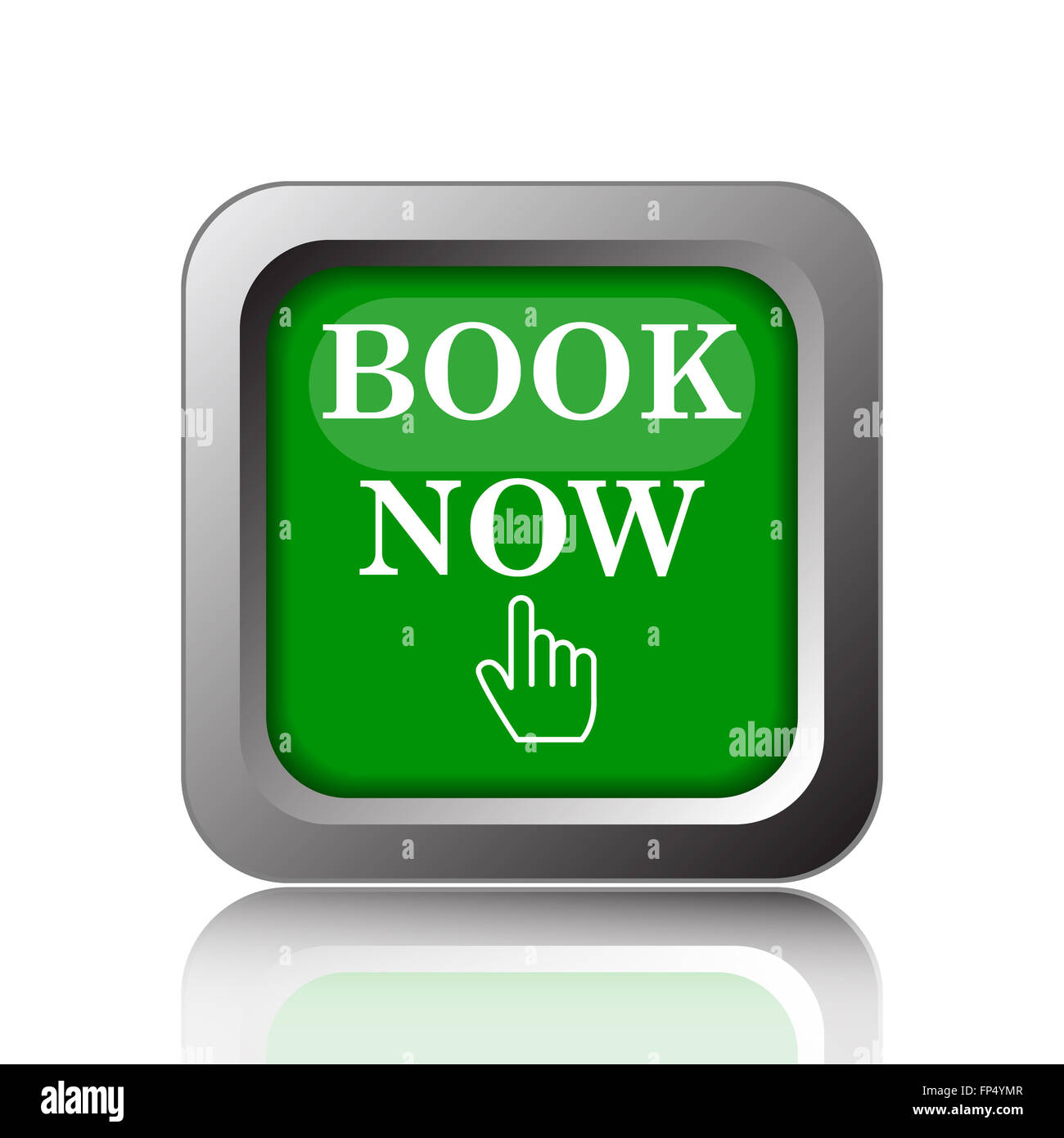 Book now icon. Internet button on black background Stock Photo - Alamy