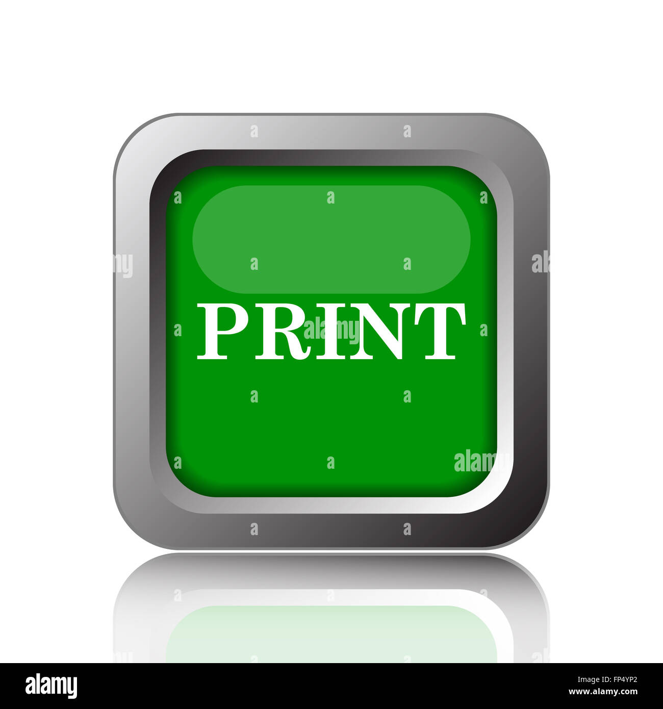 Print icon. Internet button on black background Stock Photo - Alamy