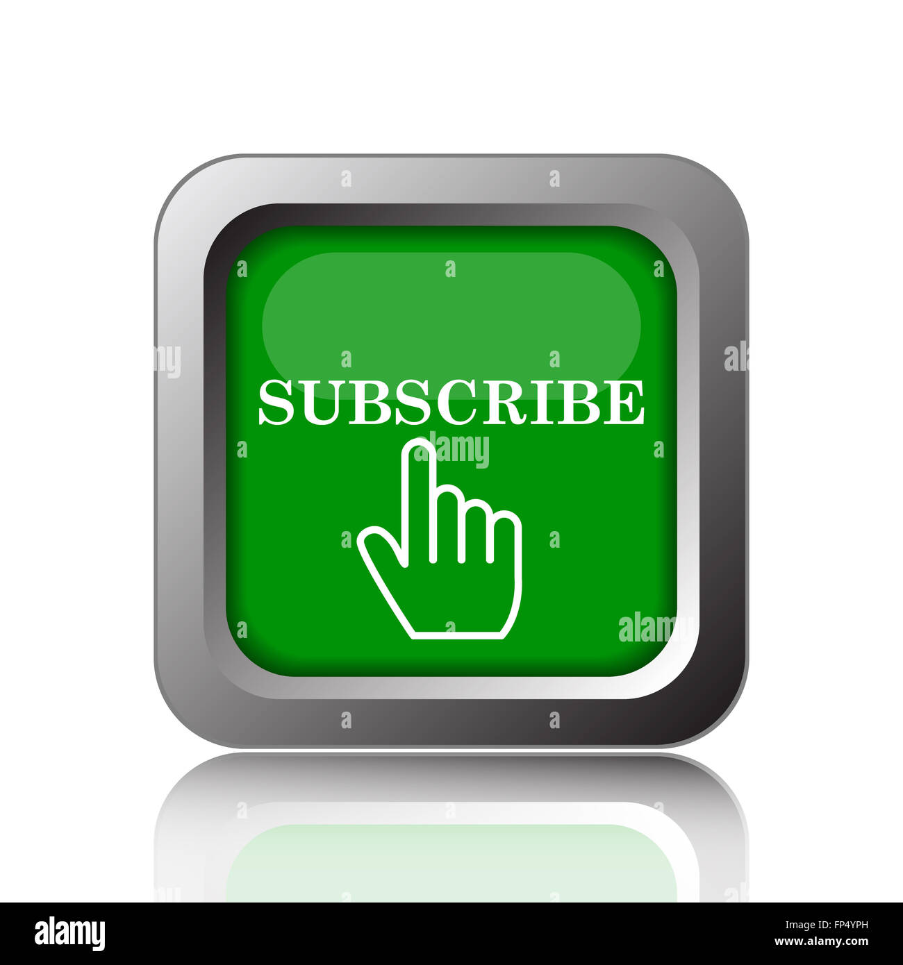 Subscribe icon. Internet button on black background Stock Photo - Alamy