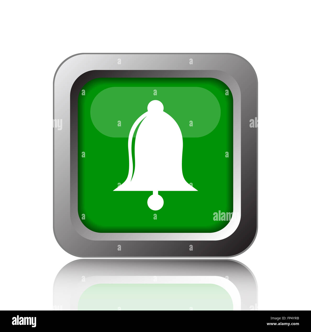 Bell icon. Internet button on black background Stock Photo - Alamy