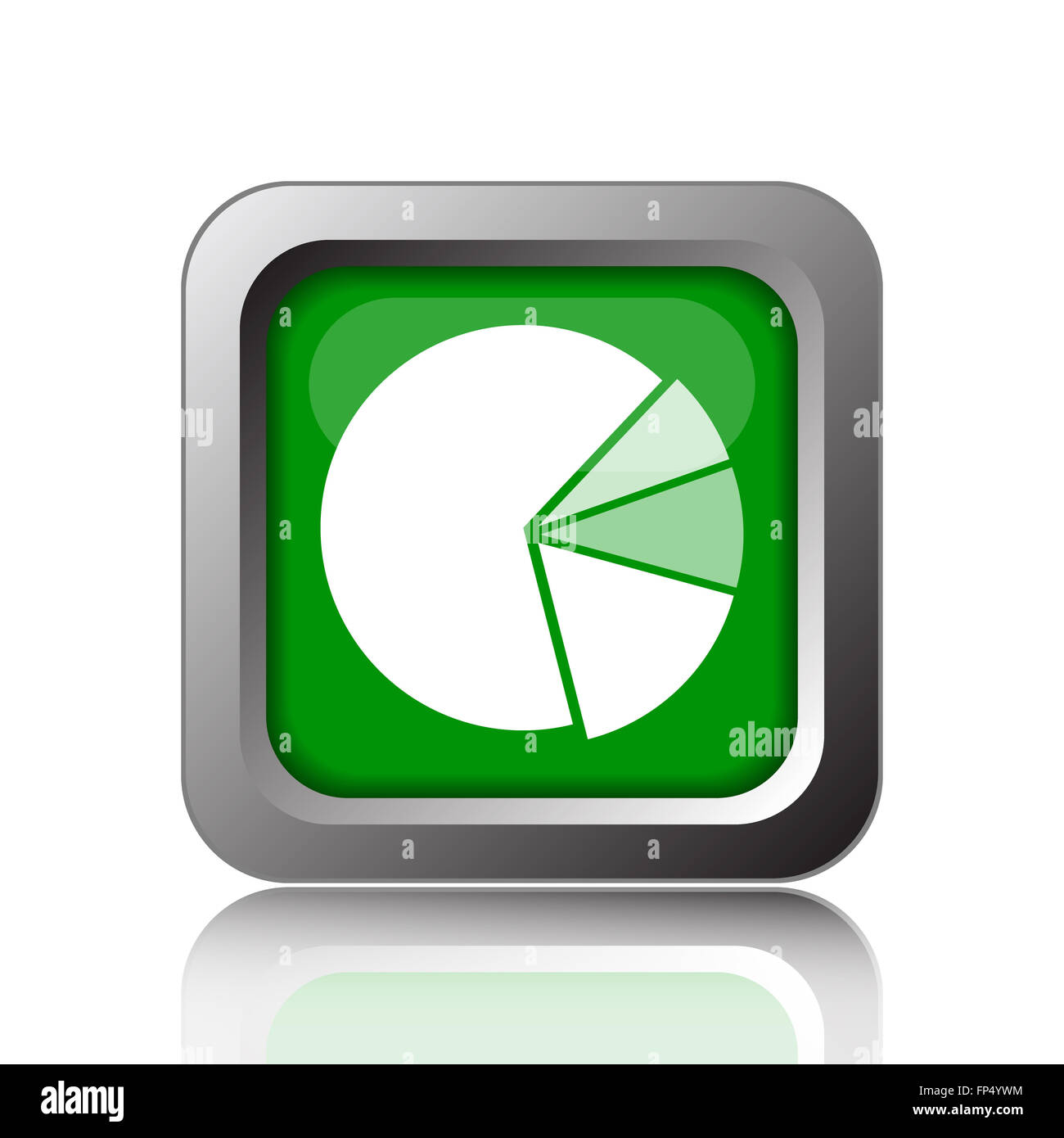 Chart pie icon. Internet button on black background Stock Photo - Alamy