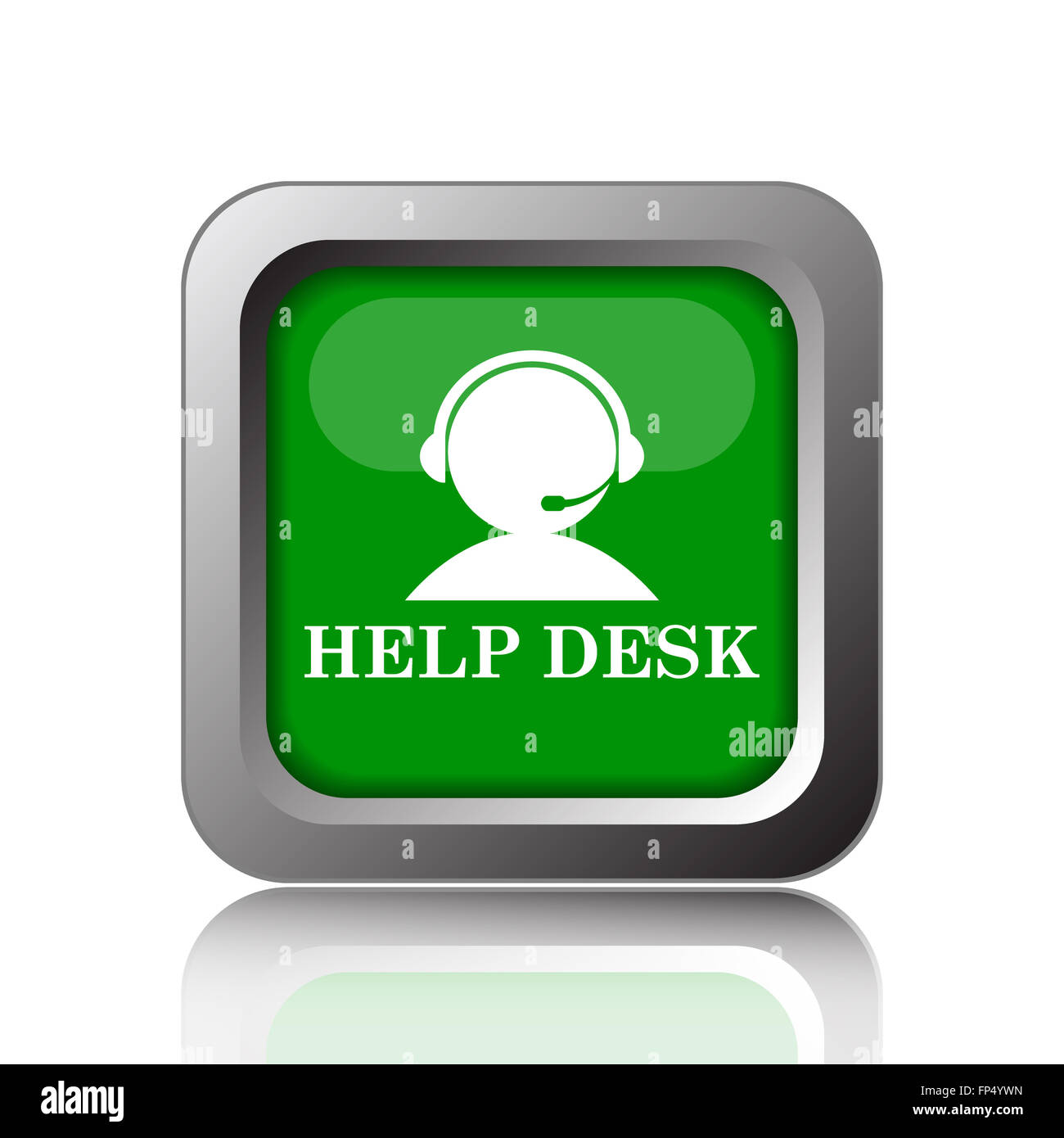 Helpdesk icon. Internet button on black background Stock Photo - Alamy
