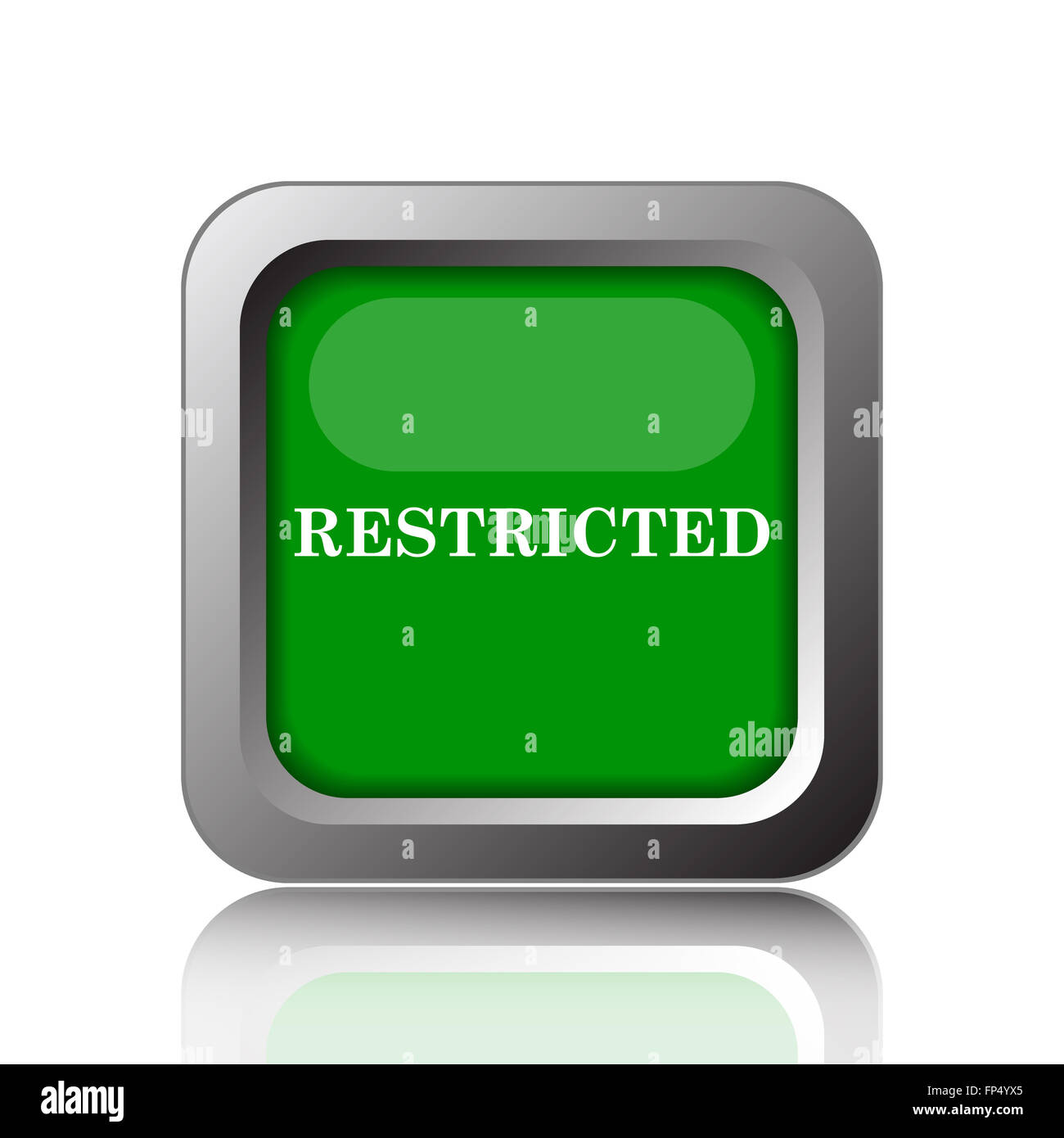 Restricted icon. Internet button on black background Stock Photo - Alamy