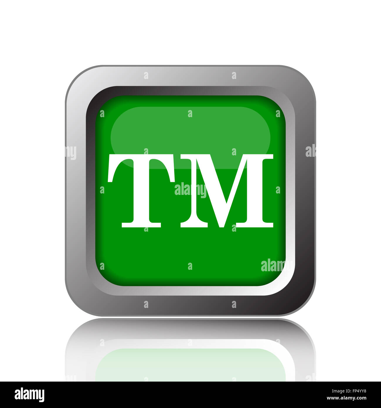Trade mark icon. Internet button on black background Stock Photo - Alamy