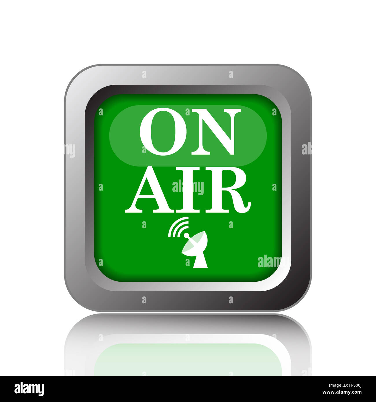 On air icon. Internet button on black background Stock Photo - Alamy