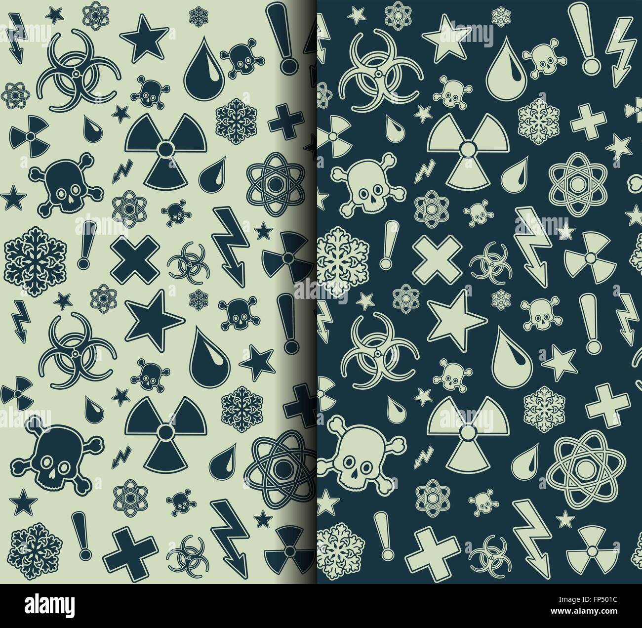 Set of Seamless warning symbols patterns Stock Vector Image & Art - Alamy