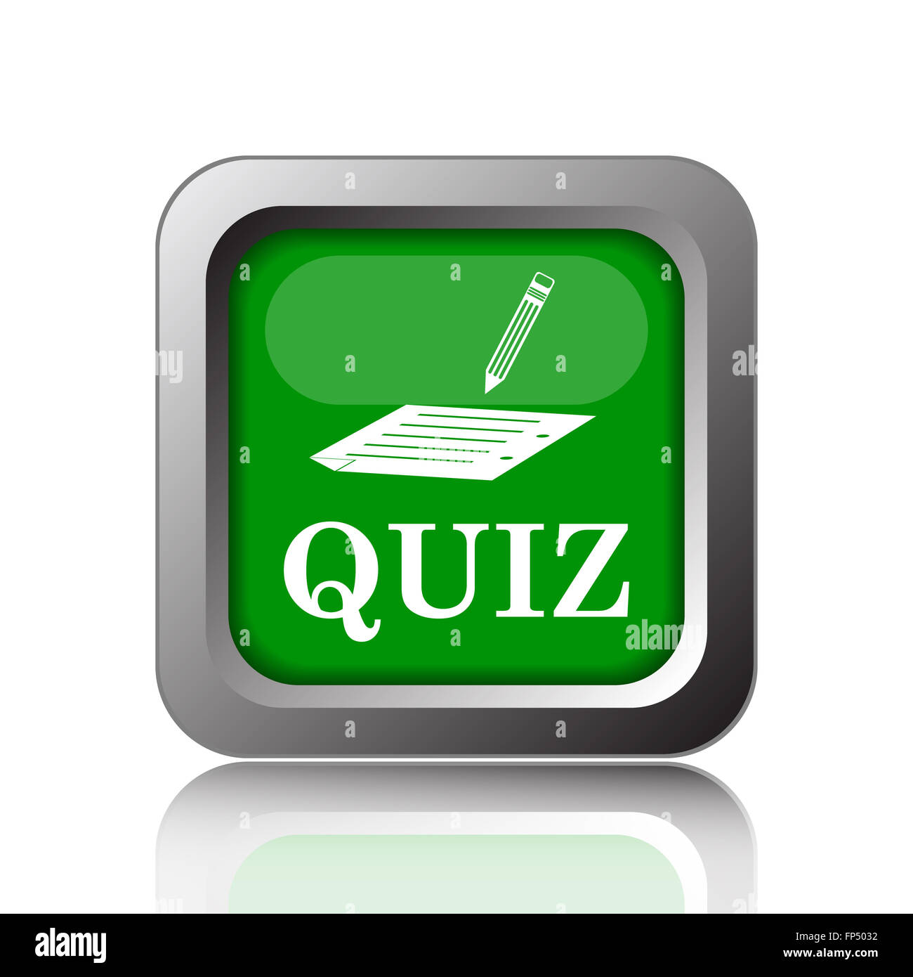 Quiz icon. Internet button on black background Stock Photo - Alamy
