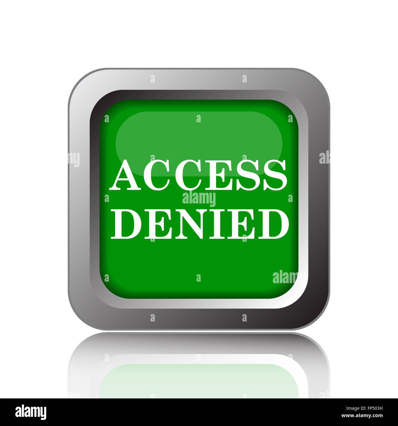Access denied icon. Internet button on black background Stock Photo - Alamy