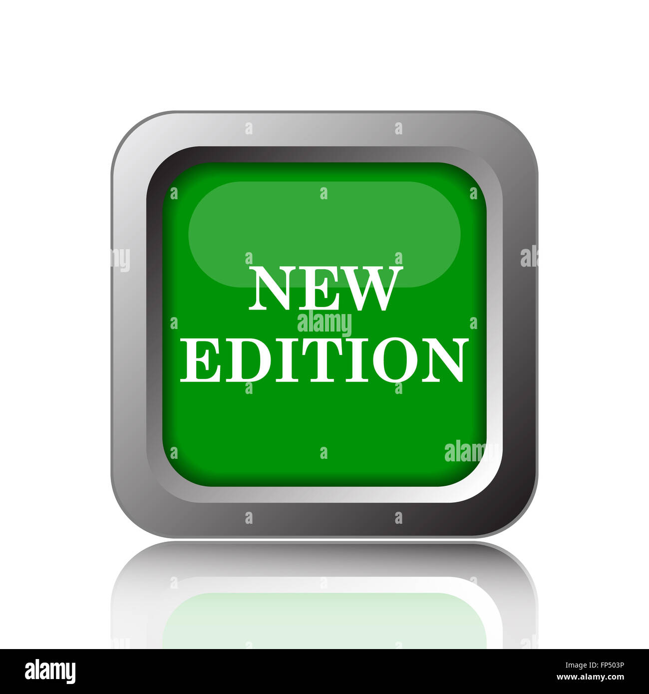 New edition icon. Internet button on black background Stock Photo - Alamy