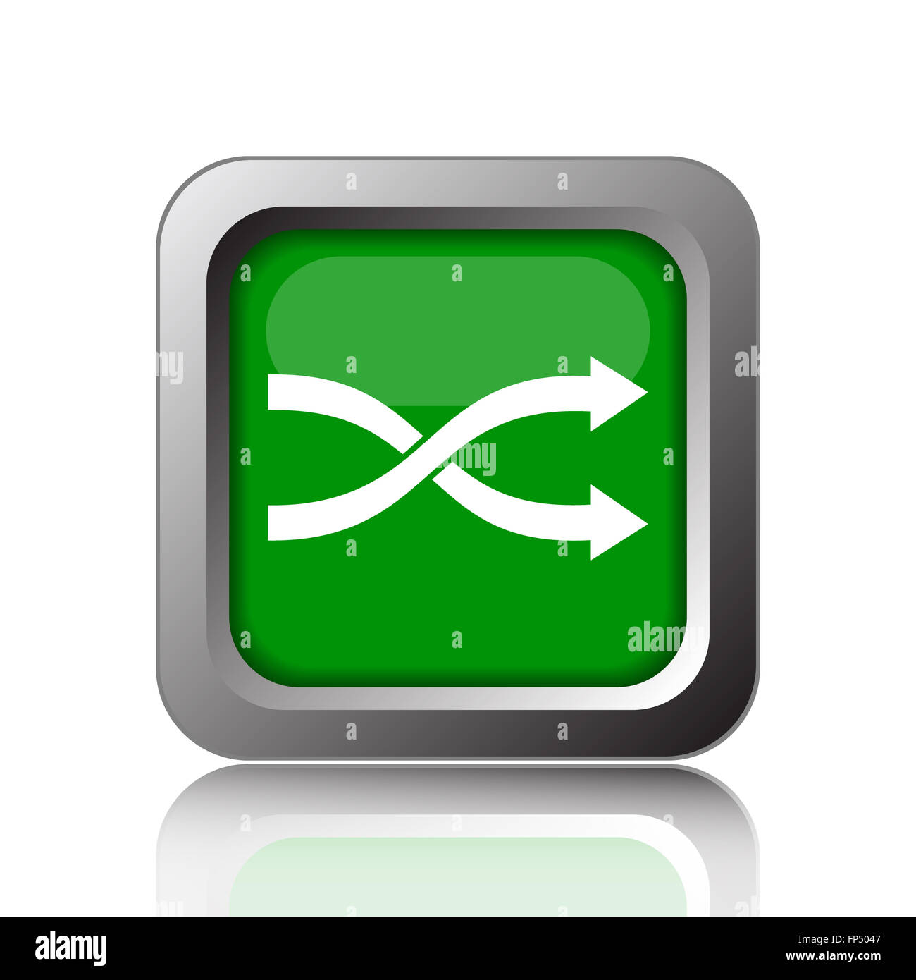 Shuffle icon. Internet button on black background Stock Photo - Alamy