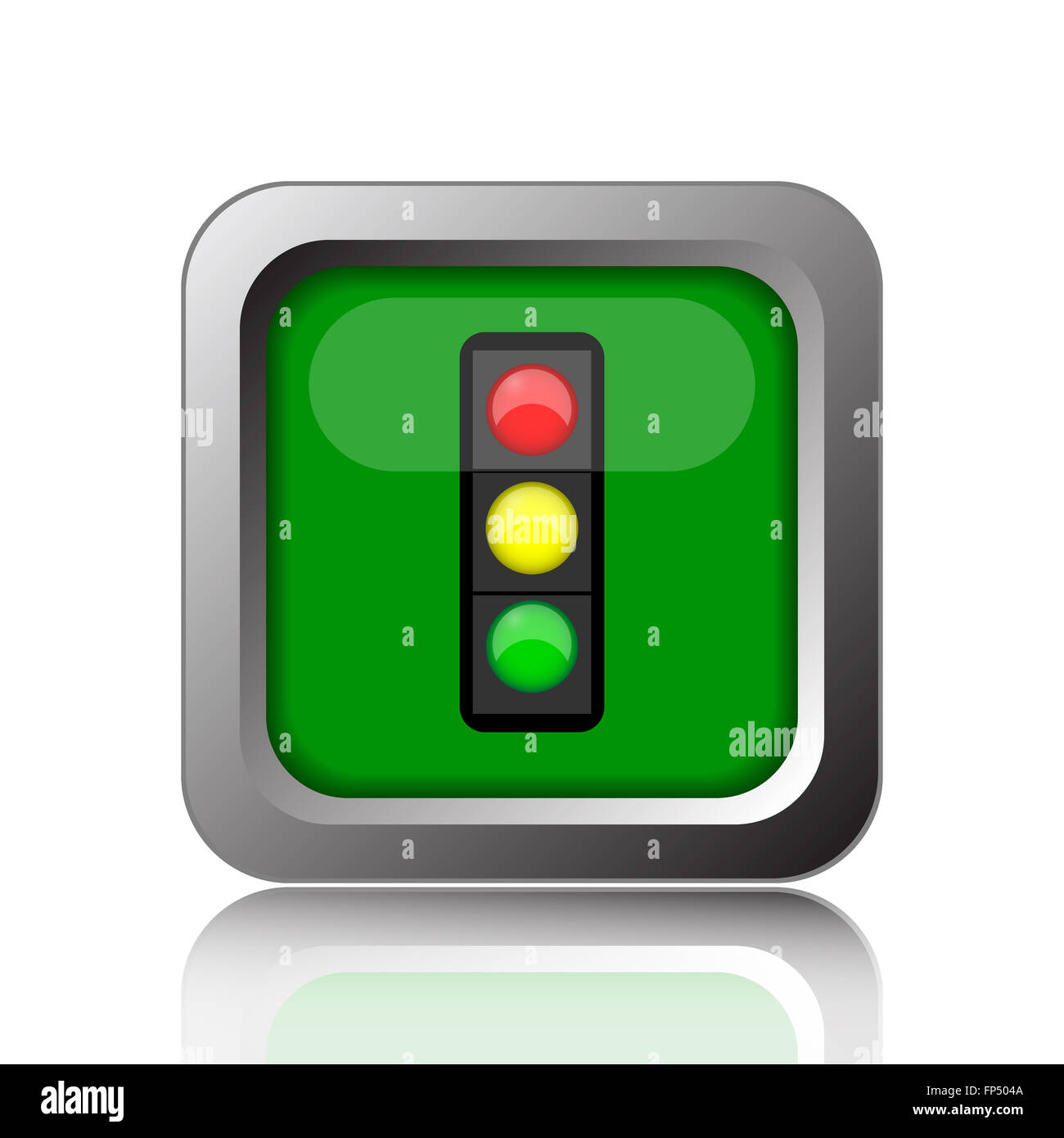 Traffic light icon. Internet button on black background Stock Photo - Alamy