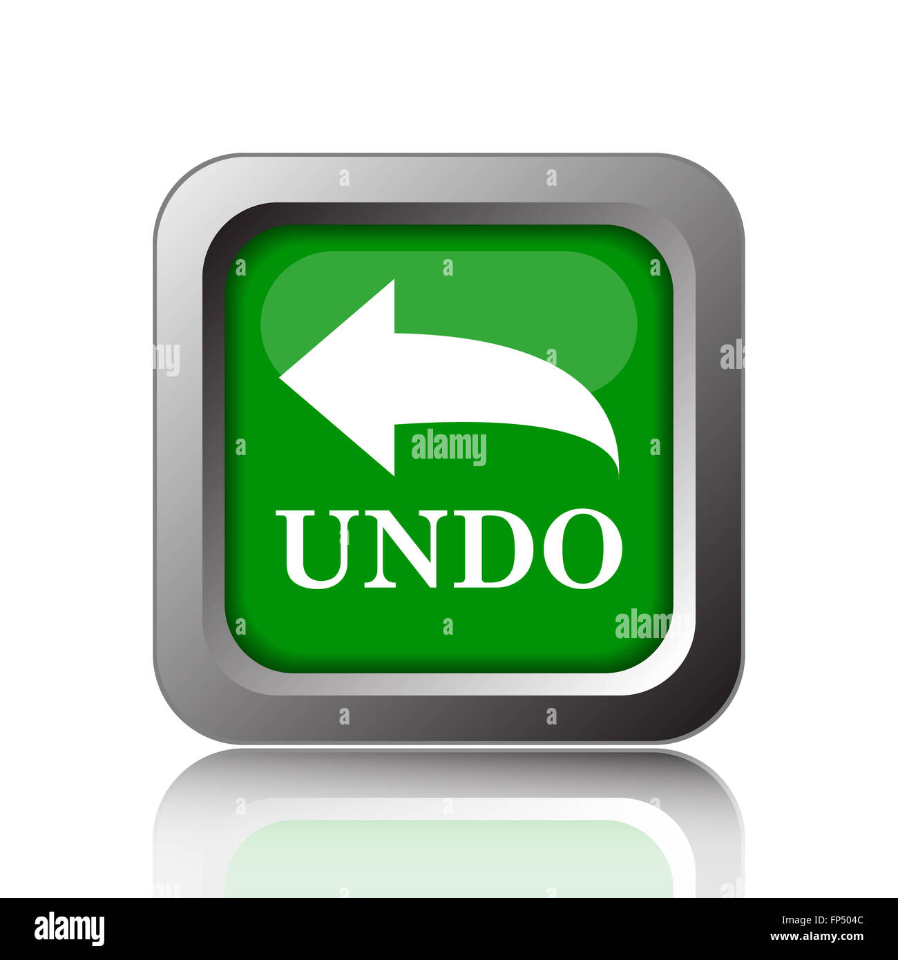 Undo icon. Internet button on black background Stock Photo - Alamy