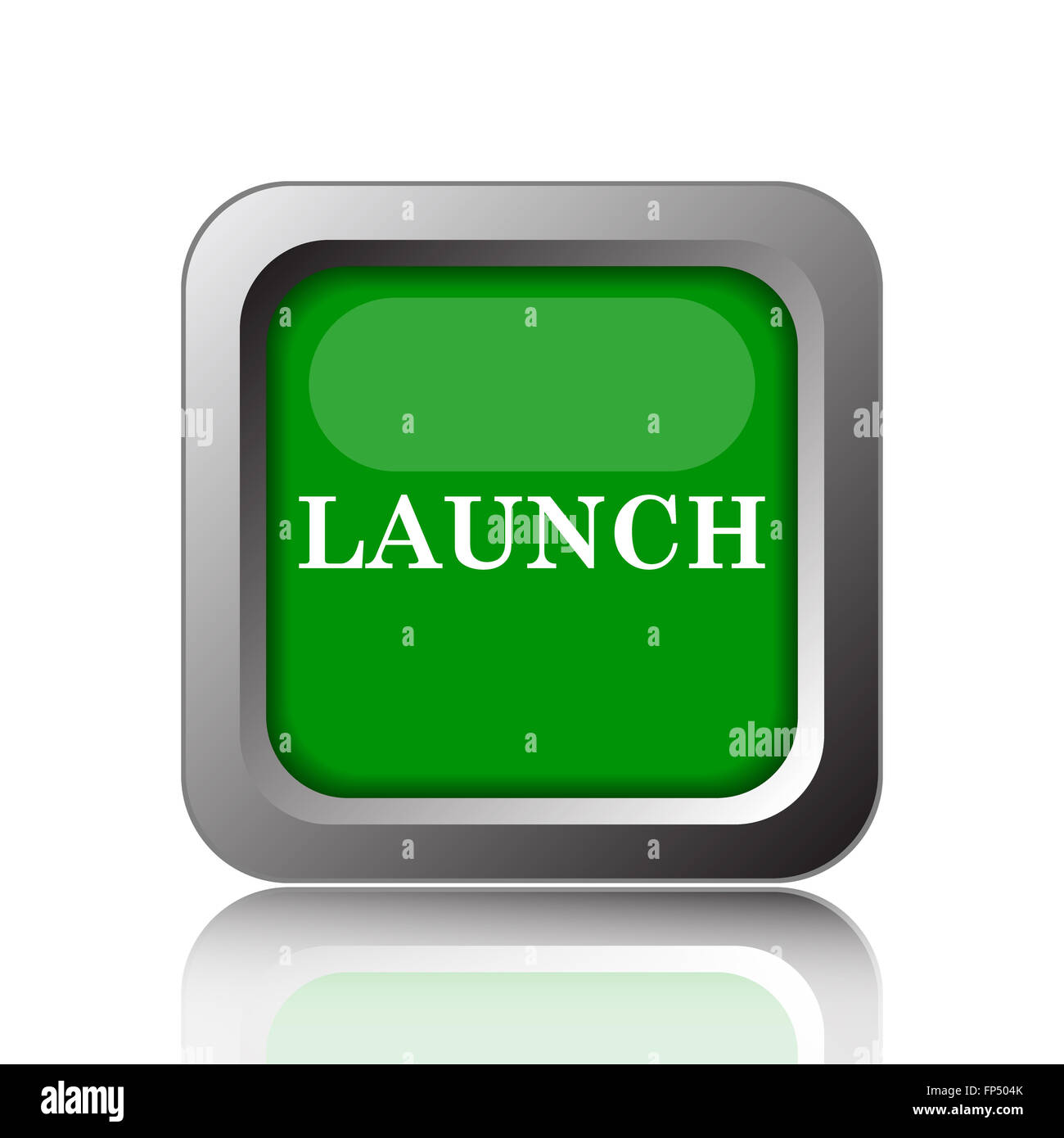 Launch icon. Internet button on black background Stock Photo - Alamy