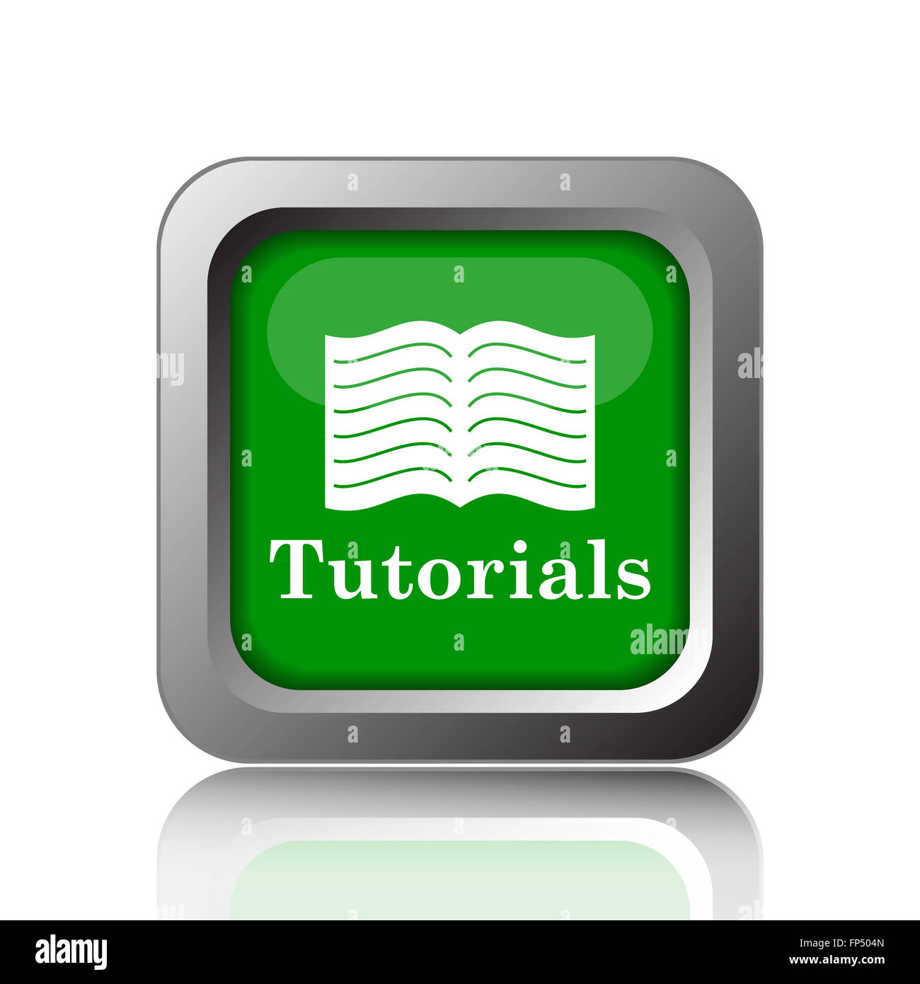 Tutorials icon. Internet button on black background Stock Photo - Alamy