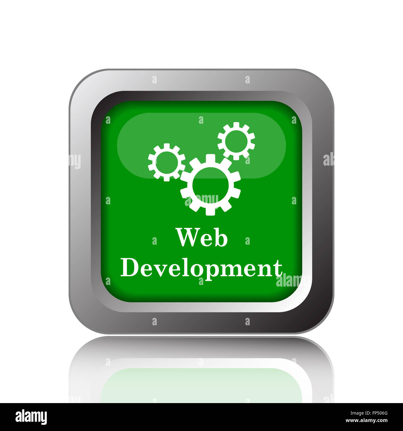 Web development icon. Internet button on black background Stock Photo ...