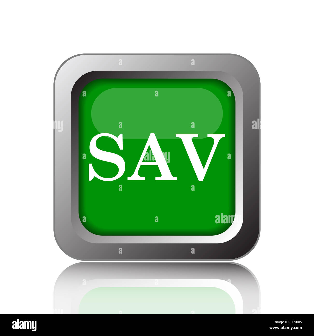 SAV icon. Internet button on black background Stock Photo - Alamy