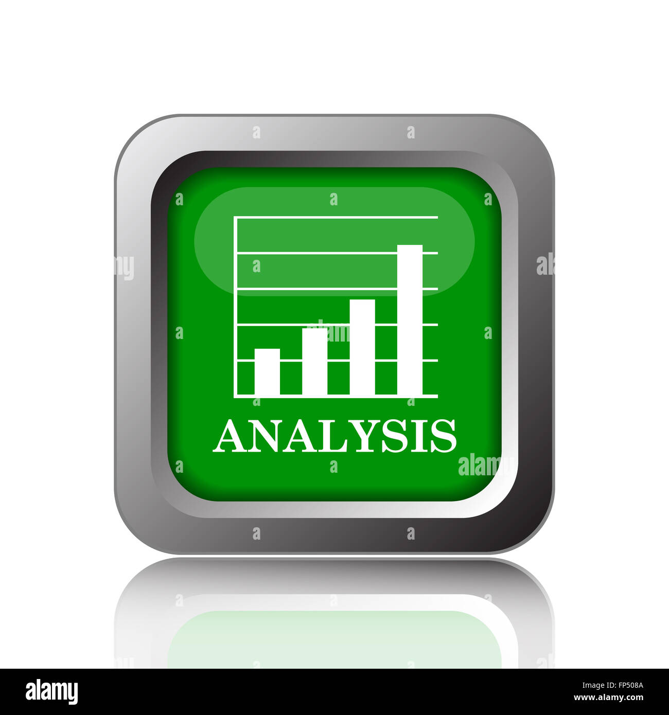 Analysis icon. Internet button on black background Stock Photo - Alamy