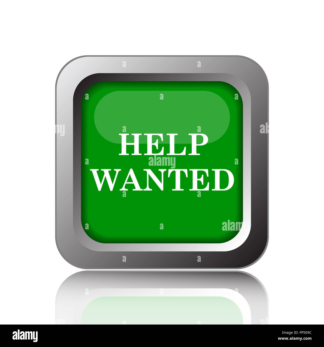 Help wanted icon. Internet button on black background Stock Photo - Alamy