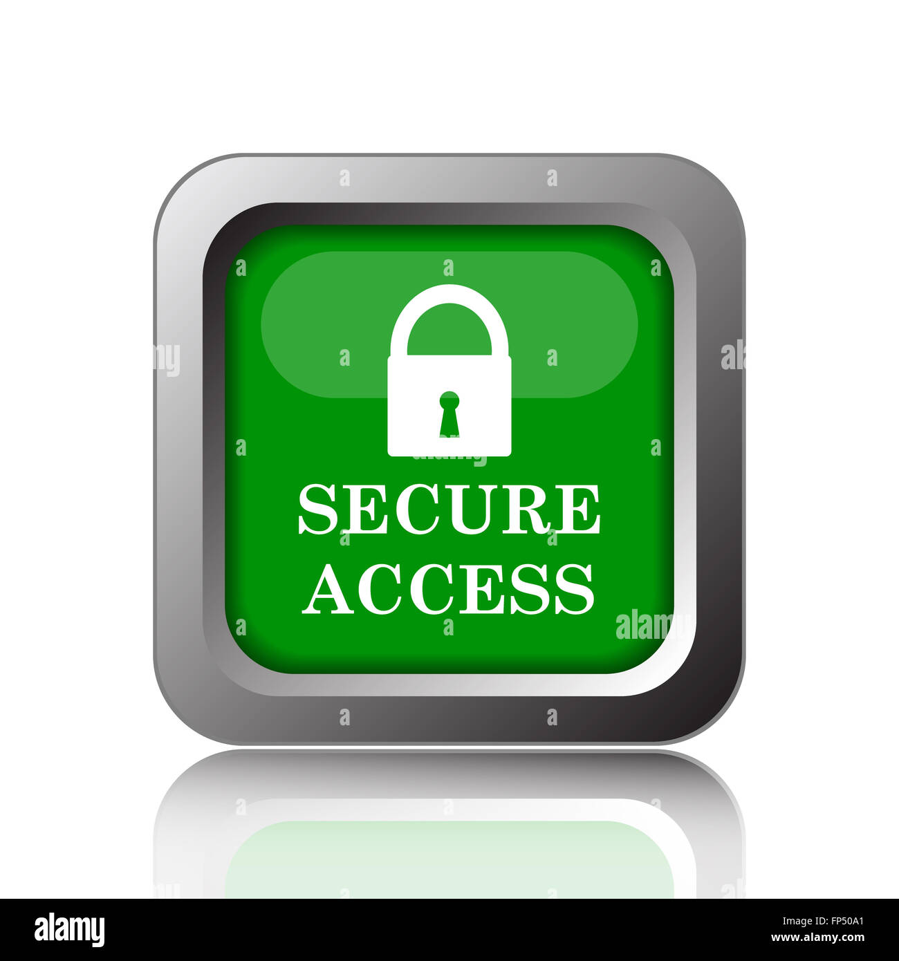 Secure access icon. Internet button on black background Stock Photo - Alamy