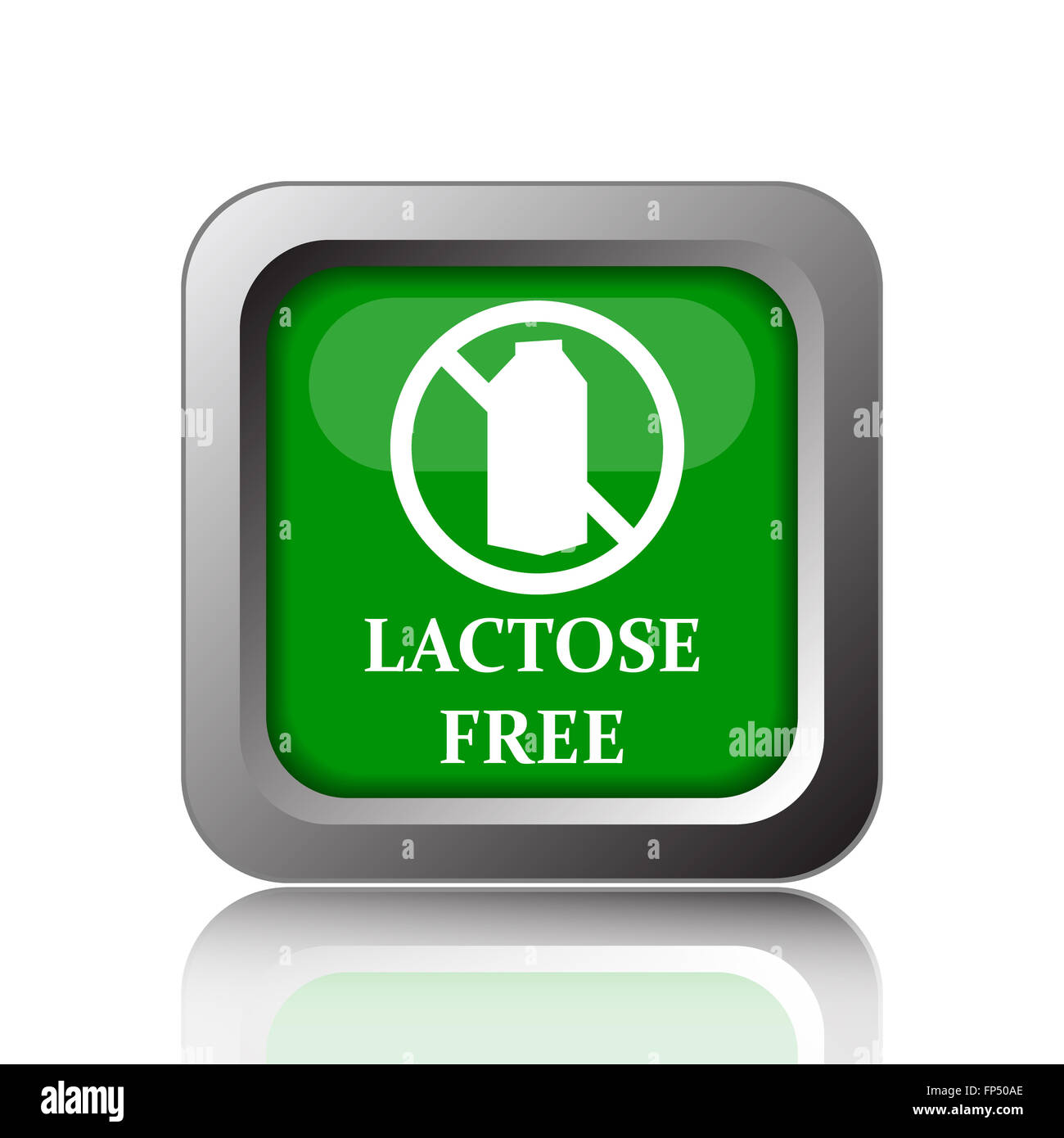 Lactose free icon. Internet button on black background Stock Photo - Alamy