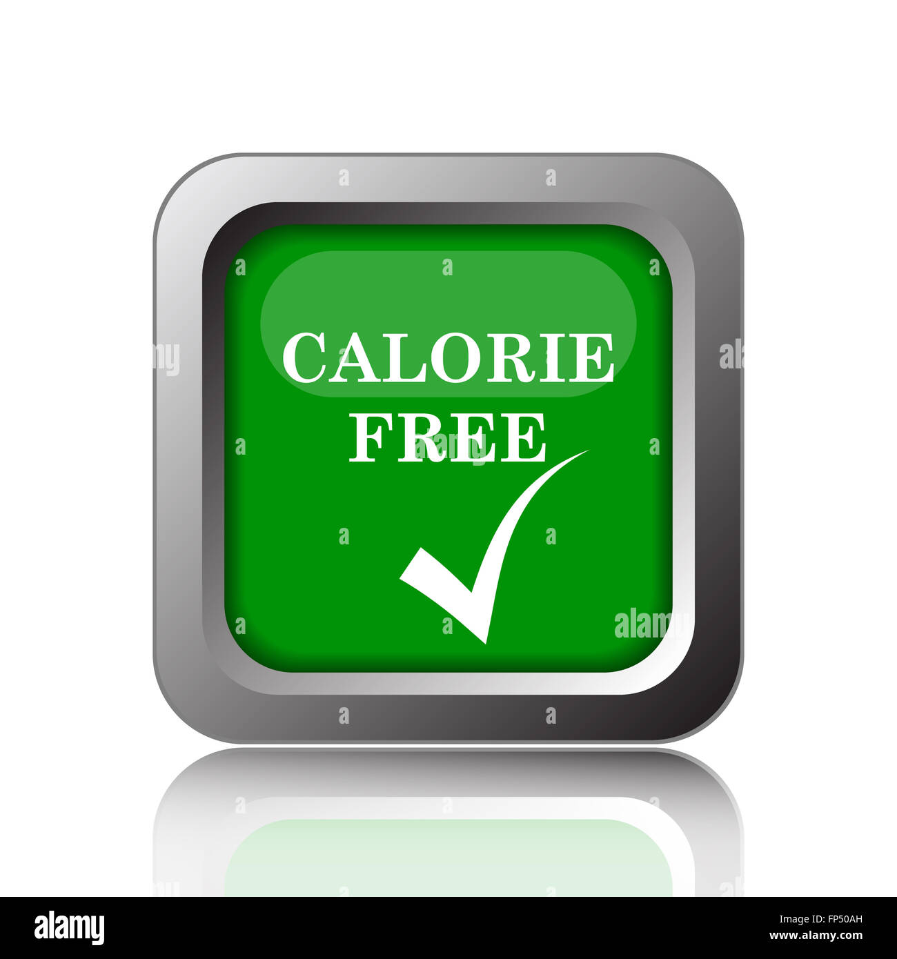 Calorie free icon. Internet button on black background Stock Photo - Alamy