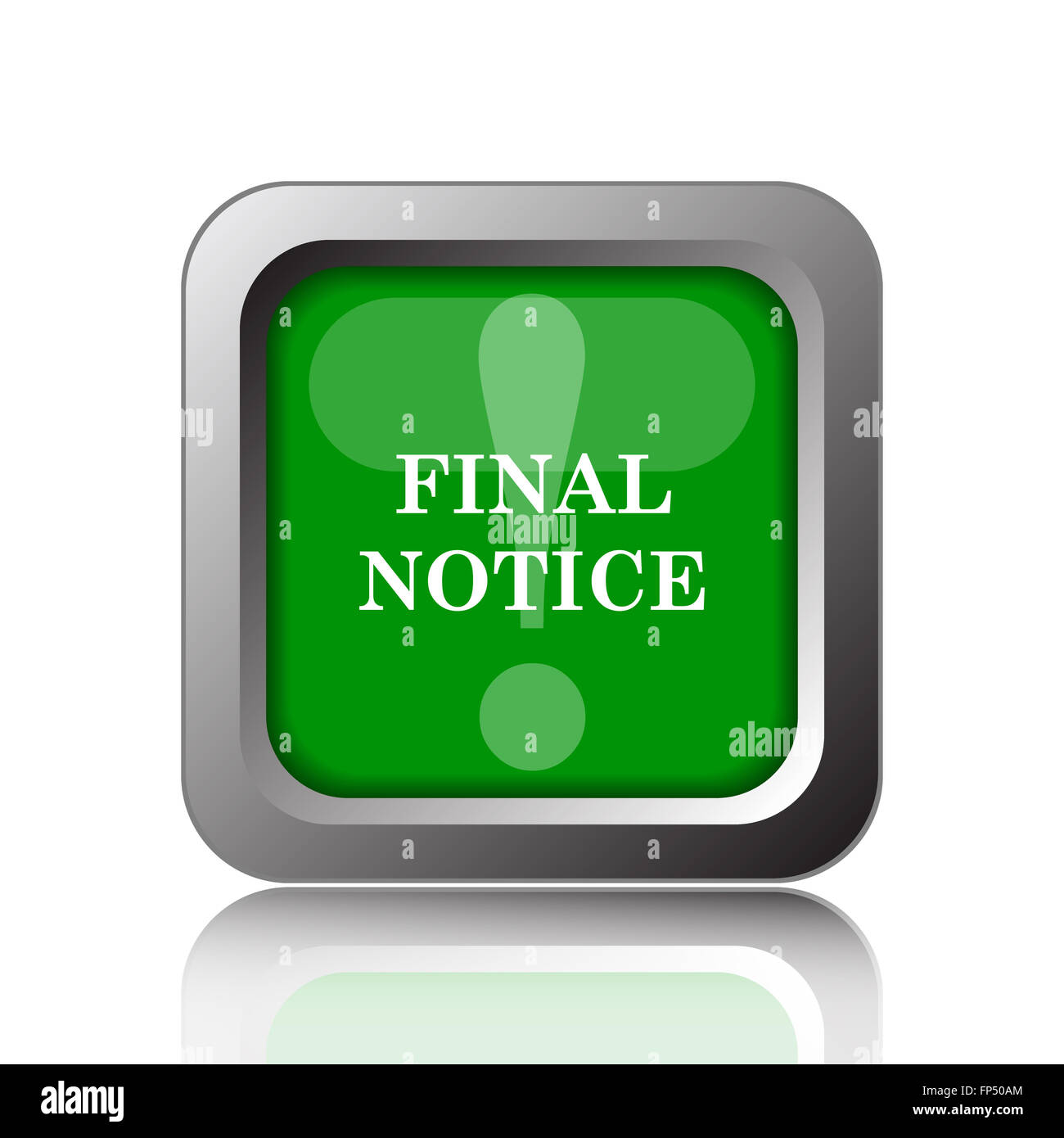 Final notice icon. Internet button on black background Stock Photo - Alamy