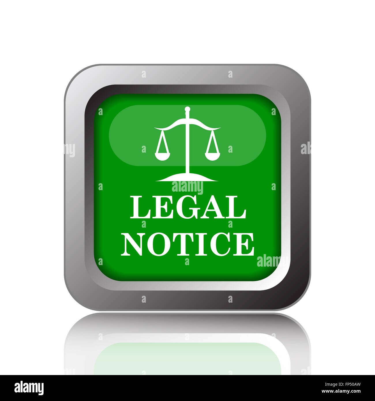 Legal notice icon. Internet button on black background Stock Photo - Alamy
