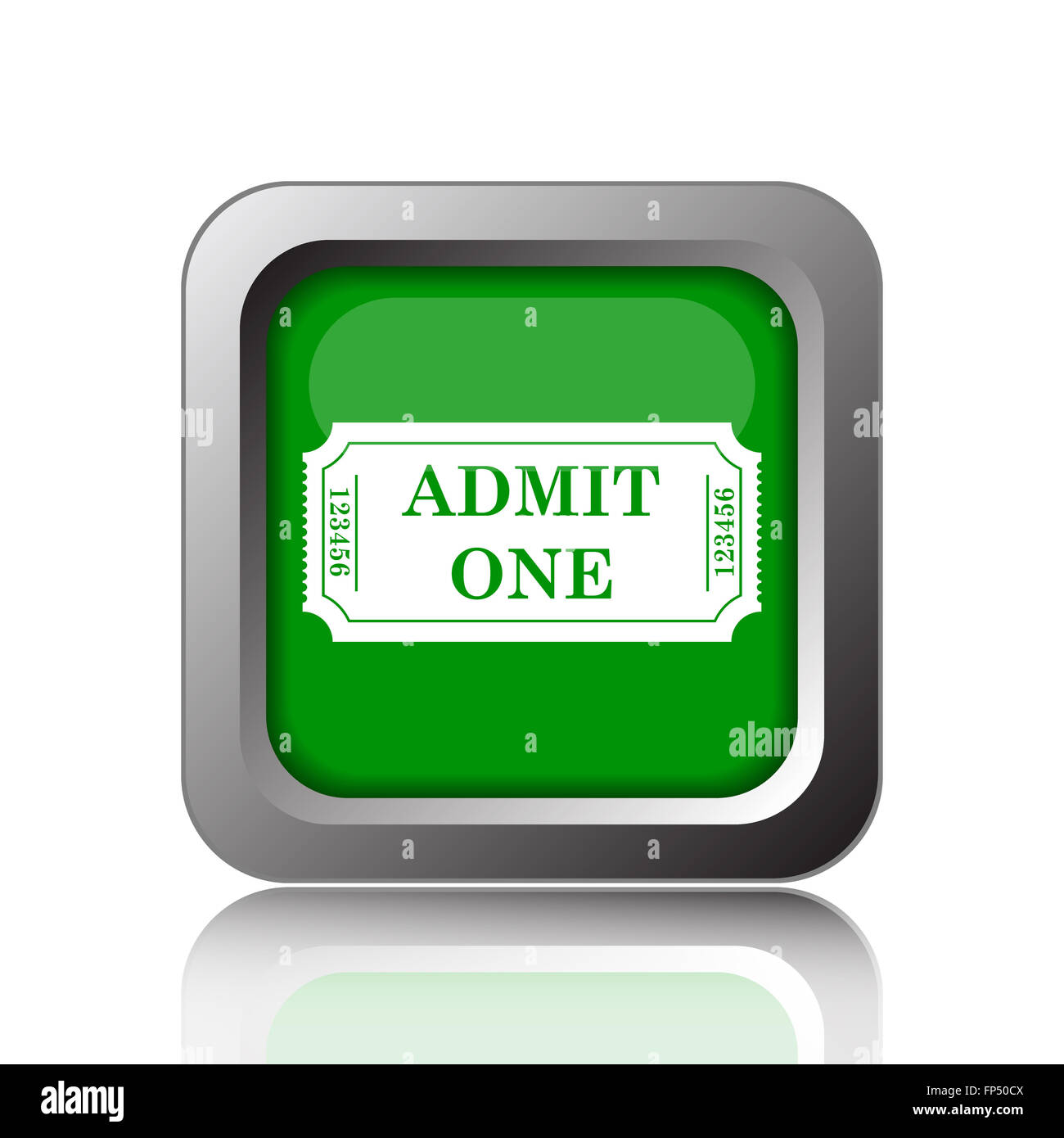 Admin one ticket icon. Internet button on black background Stock Photo ...