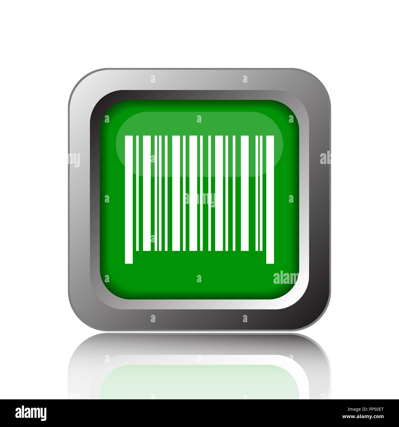 Barcode icon. Internet button on black background Stock Photo - Alamy