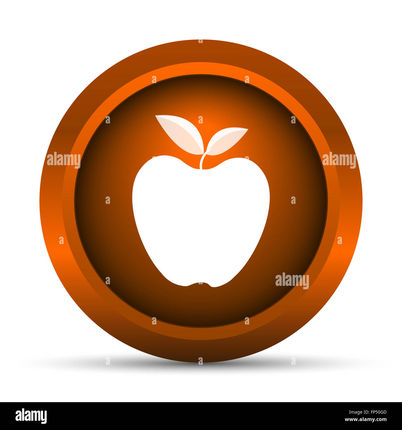 Apple icon. Internet button on white background Stock Photo - Alamy