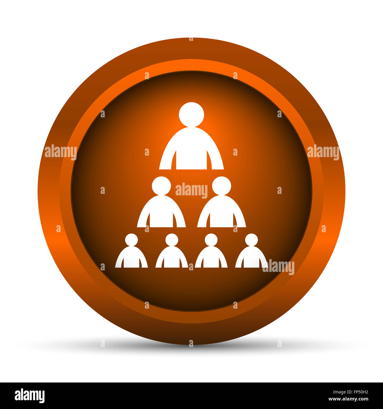 Organizational chart with people icon. Internet button on white ...