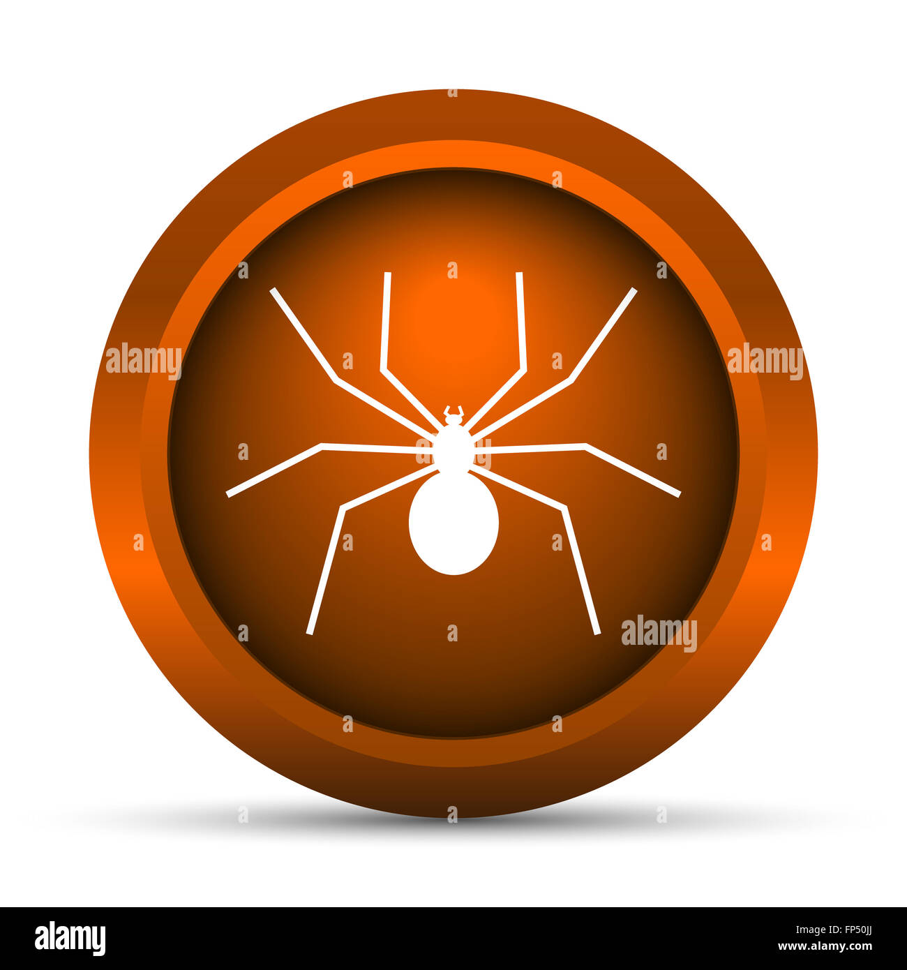 Spider icon. Internet button on white background Stock Photo - Alamy