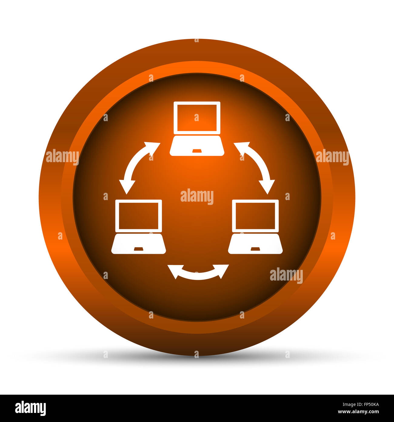 Computer network icon. Internet button on white background Stock Photo ...