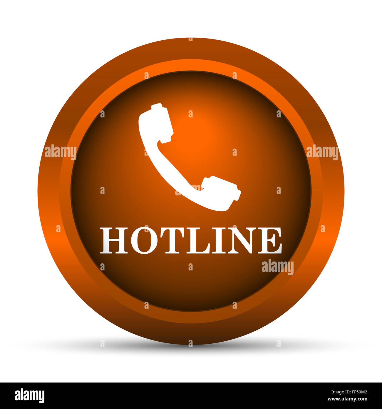 Hotline icon. Internet button on white background Stock Photo - Alamy