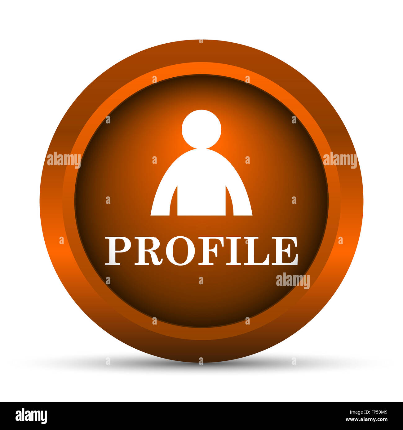 Profile icon. Internet button on white background Stock Photo - Alamy