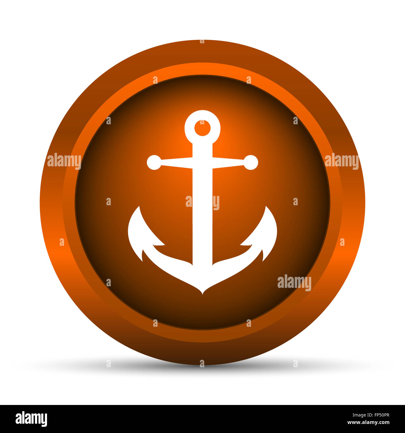 Anchor icon. Internet button on white background Stock Photo - Alamy