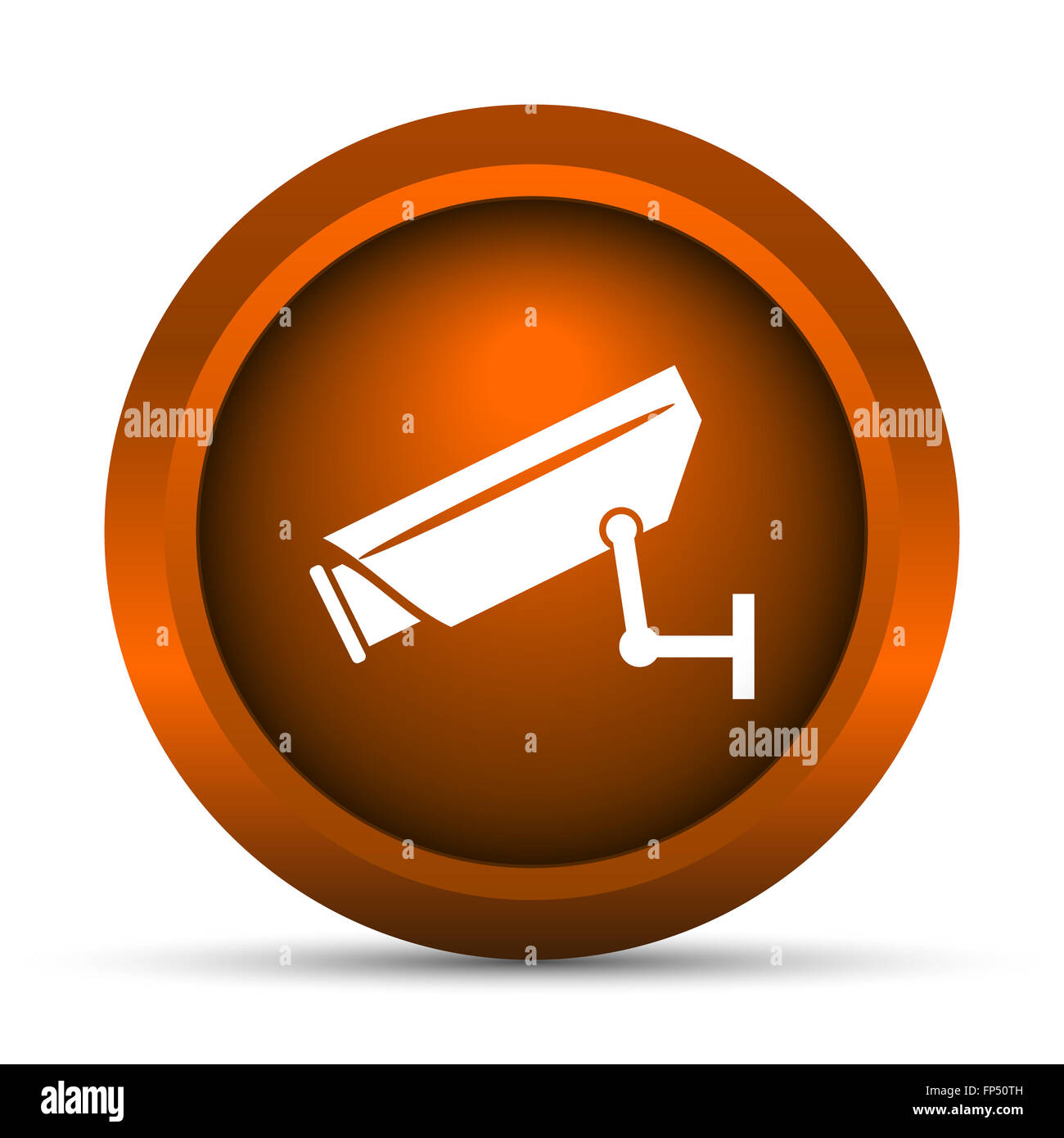 Surveillance camera icon. Internet button on white background Stock ...