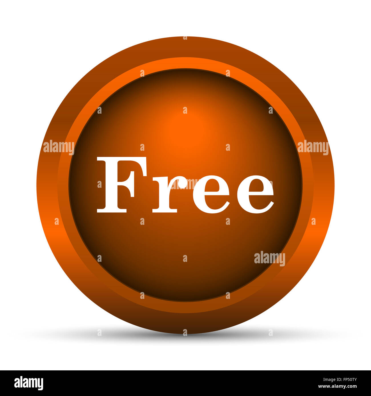 Free icon. Internet button on white background Stock Photo - Alamy