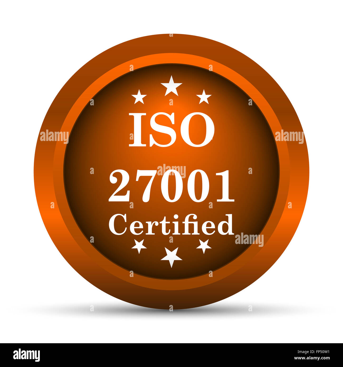 ISO 27001 icon. Internet button on white background Stock Photo - Alamy