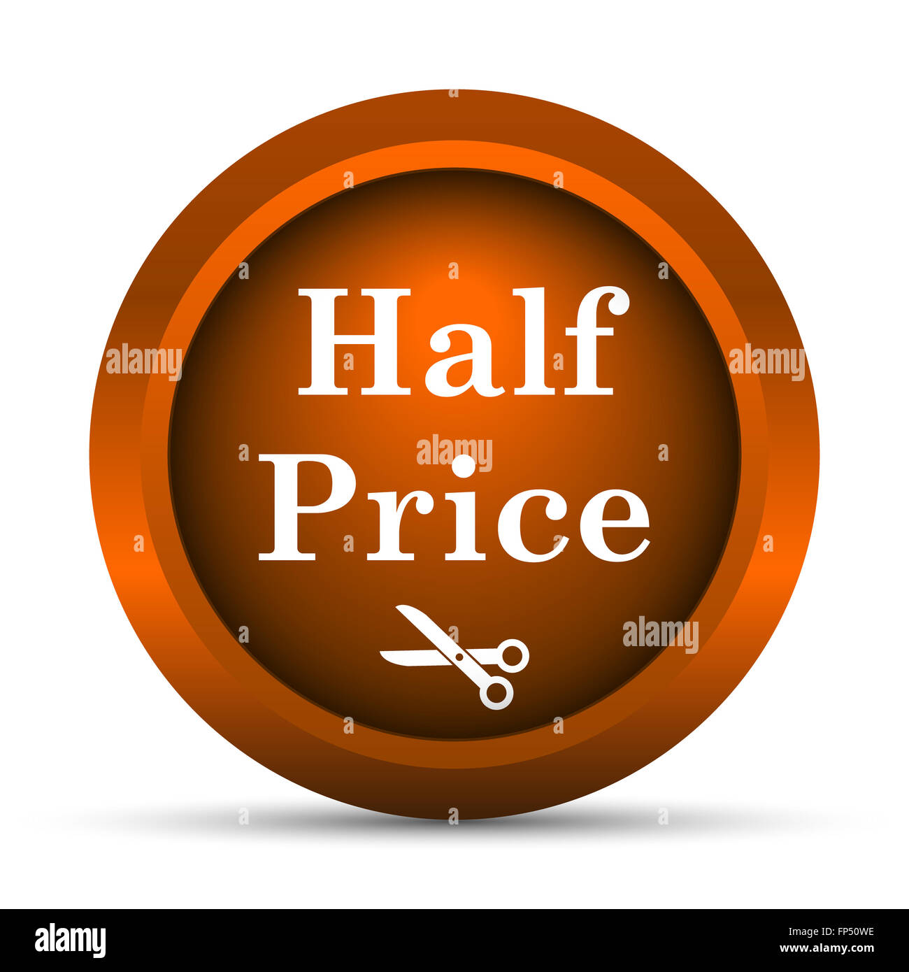 3d half price button hi-res stock photography and images - Alamy