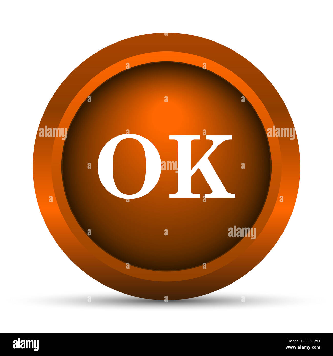 OK icon. Internet button on white background Stock Photo - Alamy