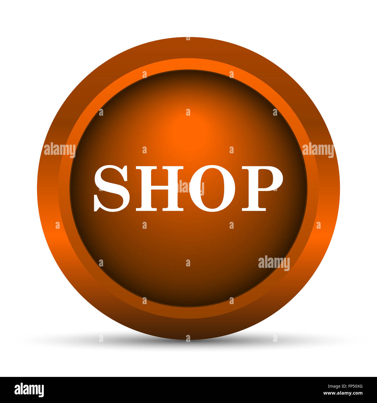 Shop icon. Internet button on white background Stock Photo - Alamy