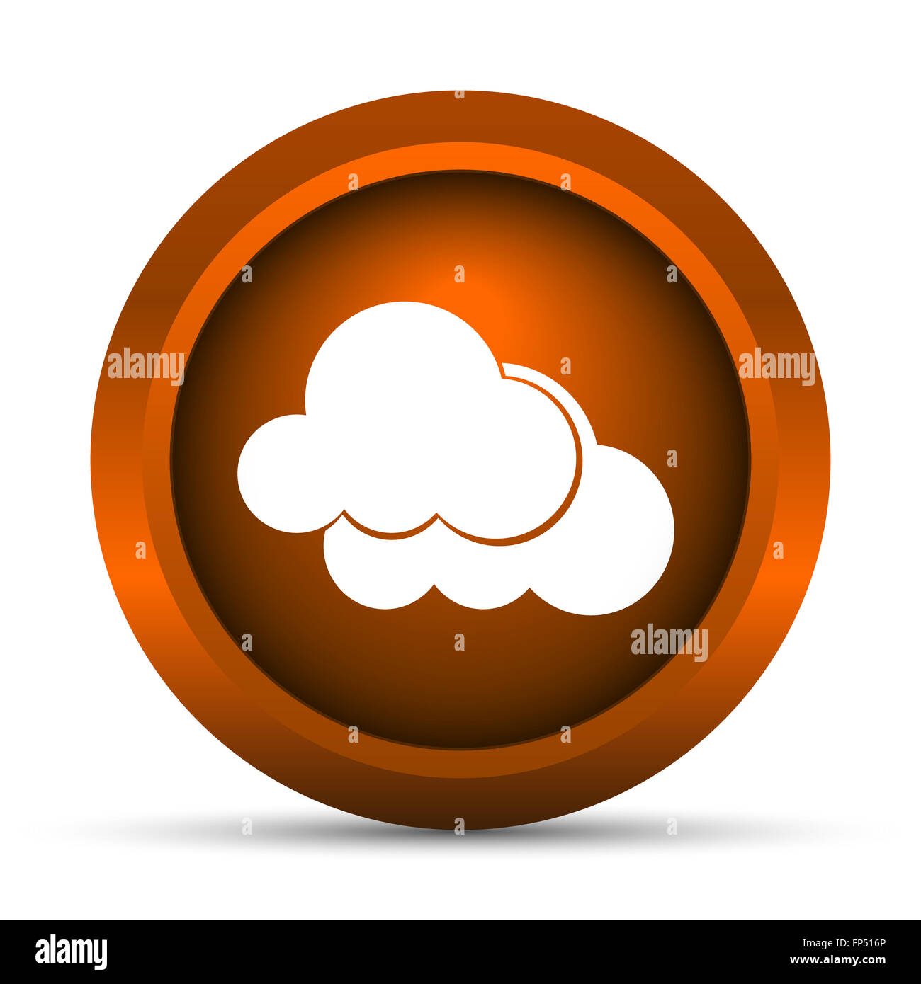 Clouds icon. Internet button on white background Stock Photo - Alamy