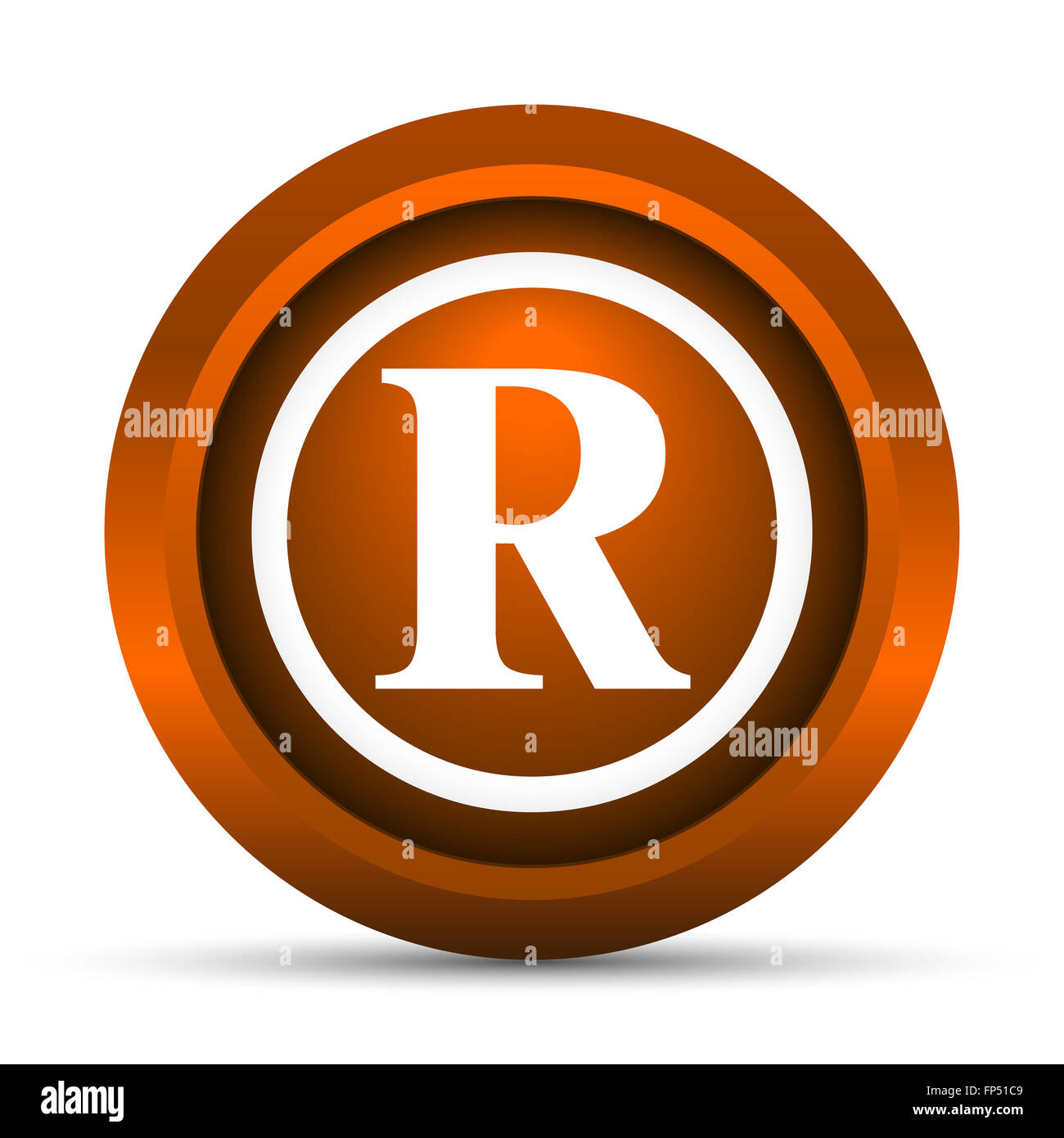Registered mark icon. Internet button on white background Stock Photo ...